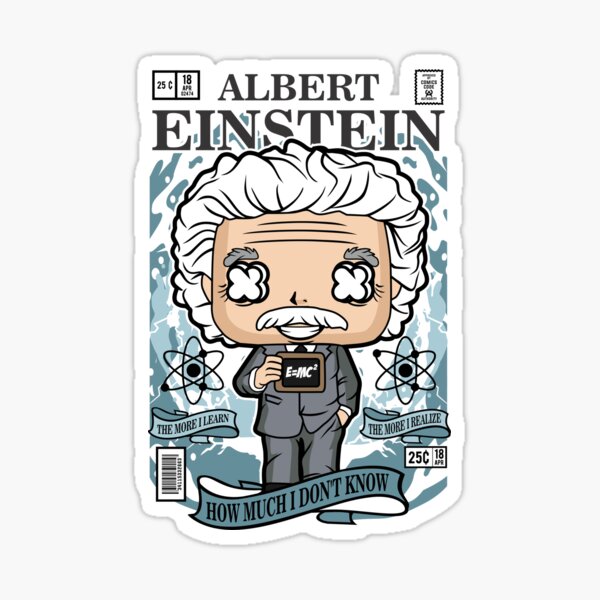 "Albert Einstein Funko" Sticker for Sale by PopArtStudioCo | Redbubble