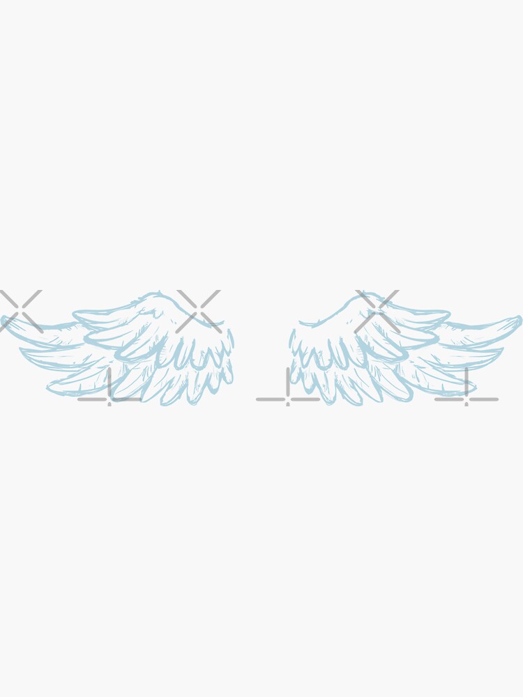 "Angel Wings down" Sticker for Sale by AngelGraceOk | Redbubble