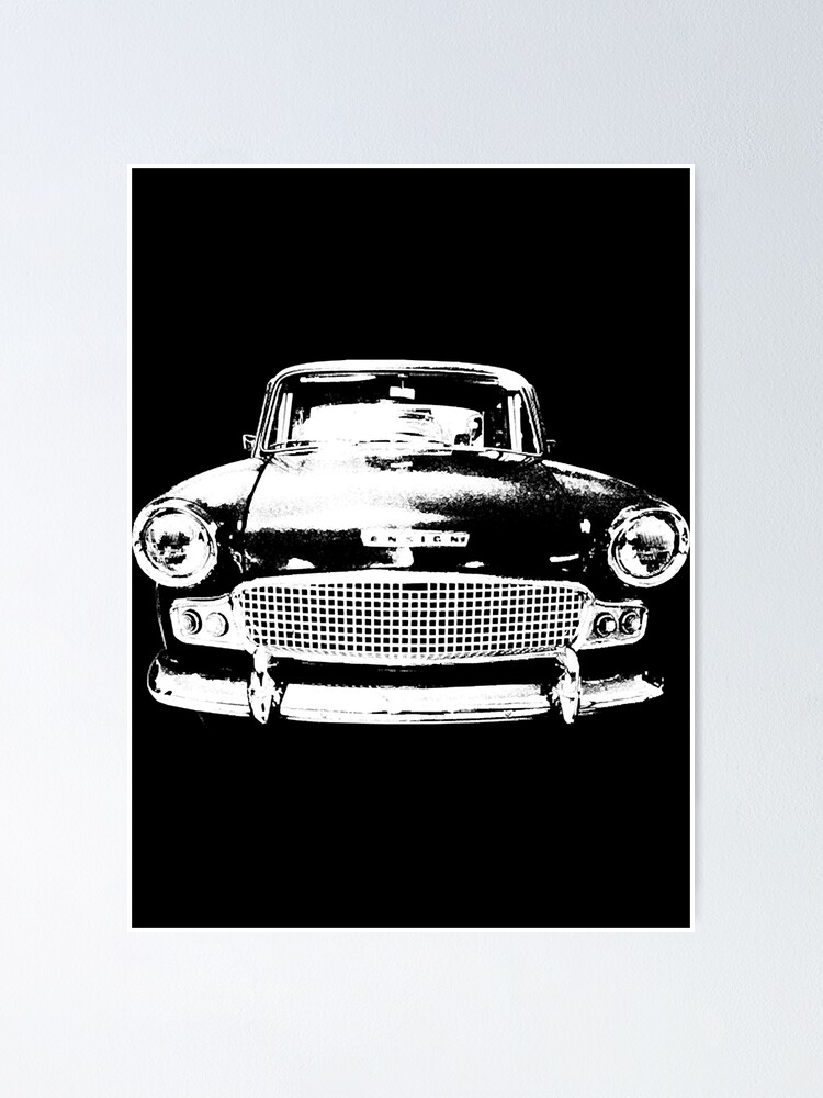 "Standard Ensign 1960s British classic car monoblock white " Poster for ...
