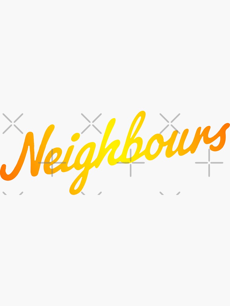 "neighbours logo 1O" Sticker for Sale by Turjilodza | Redbubble