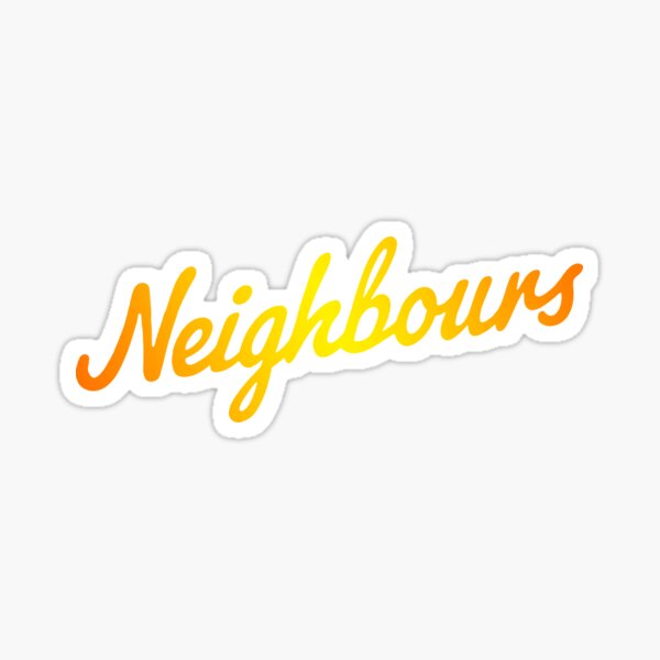 "neighbours logo 1O" Sticker for Sale by Turjilodza | Redbubble