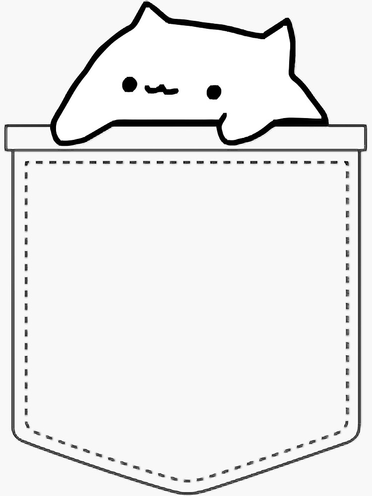 "Bongo cat in a pocket" Sticker for Sale by DannyHubble | Redbubble