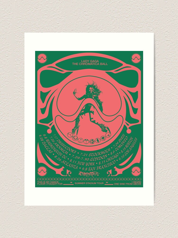 "Chromatica Ball Tour" Art Print for Sale by eyeorigin | Redbubble