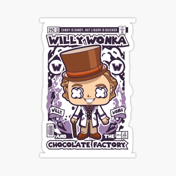 "Willy Wonka" Sticker for Sale by PopArtStudioCo | Redbubble