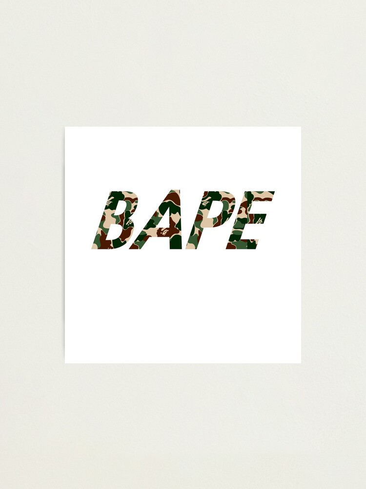 "Bape Word Camo" Photographic Print for Sale by Doctor808 | Redbubble