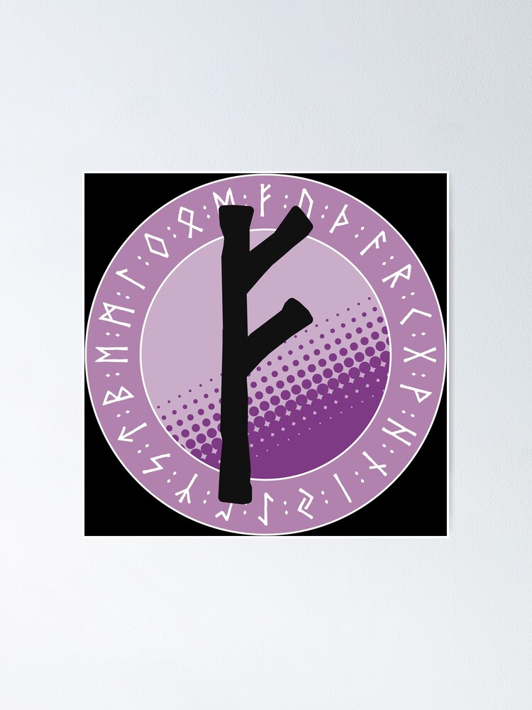 "Fehu (Wealth) - Viking Runes and Runic Symbols" Poster for Sale by ...