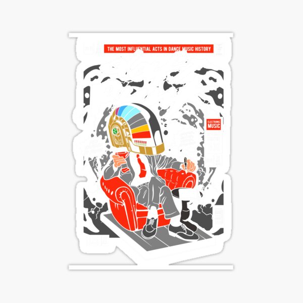 "Daft Punk " Sticker for Sale by PopArtStudioCo | Redbubble