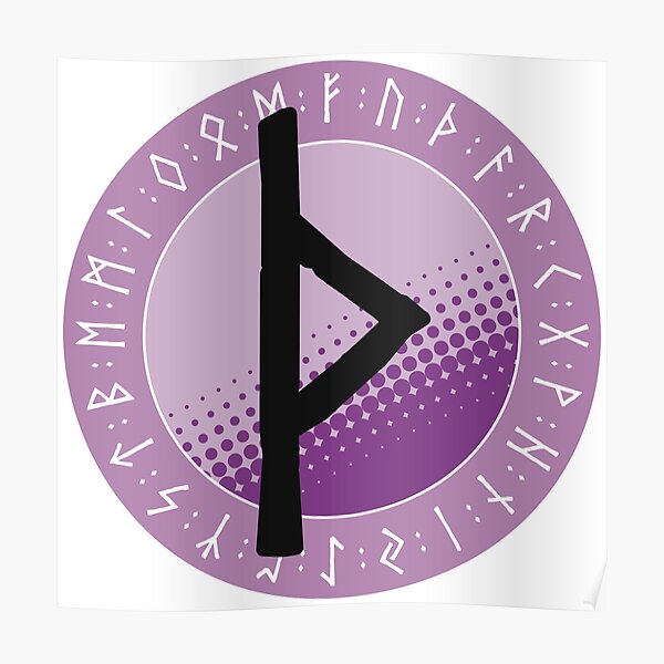 "Thurisaz (Thorn) - Viking Runes and Runic Symbols" Poster for Sale by ...