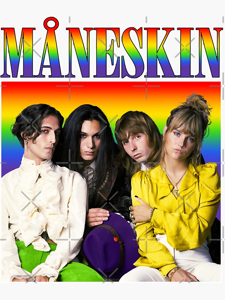 "Birthday Gift Italian Maneskin Rock Band Idol Gift Fot You" Sticker ...