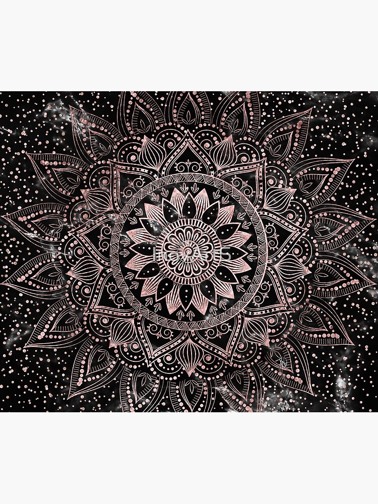 "Elegant rose gold mandala dots and marble artwork" Tapestry for Sale ...