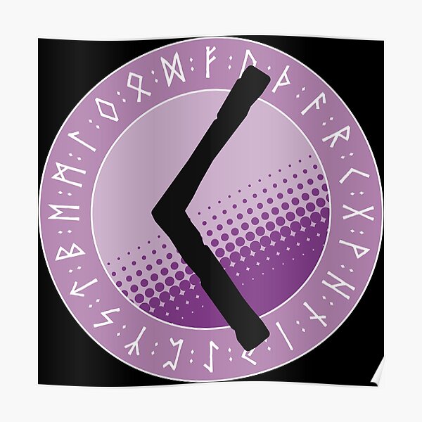 "Kenaz (Fire) - Viking Runes and Runic Symbols" Poster for Sale by ...