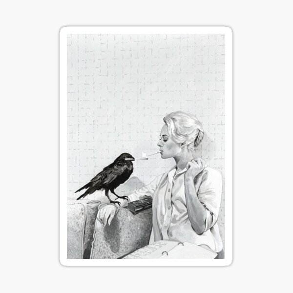 "The Birds " Sticker for Sale by medinaroney | Redbubble