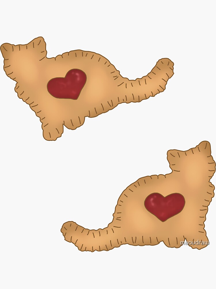 "red strawberry cat biscuit aesthetic dollette coquette pack" Sticker ...