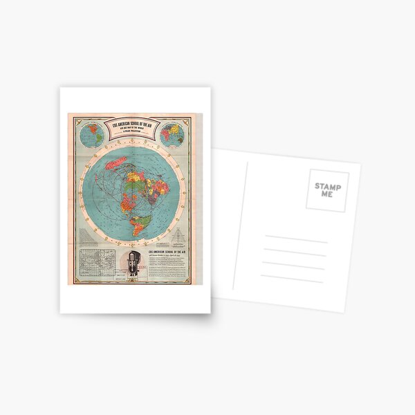 "CBS American School of the Air Age Flat Earth Azimuthal Equidistant ...