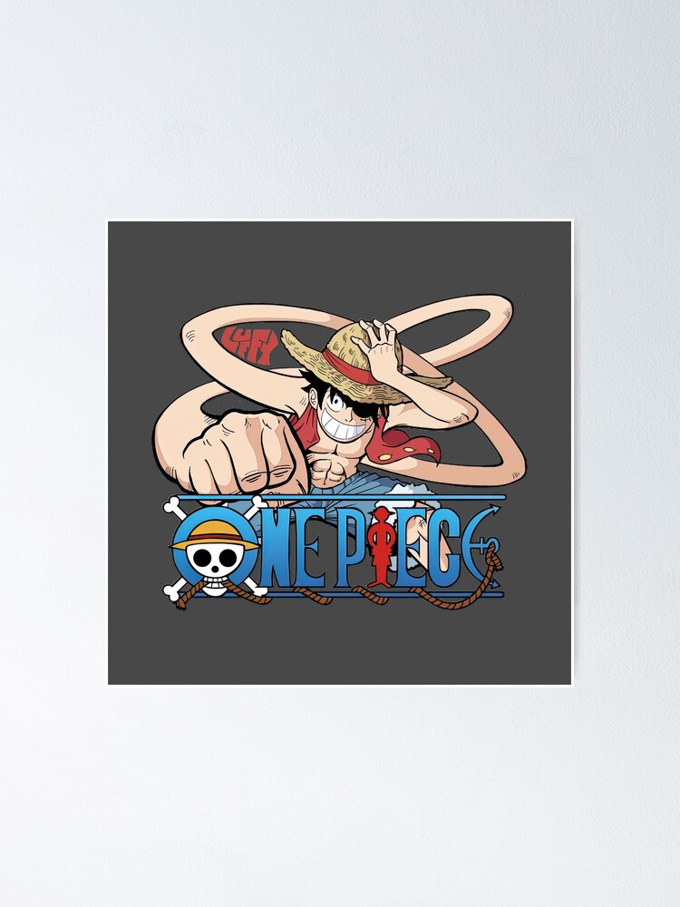 One Piece Luffy Logo Cool Poster For Sale By Setsujoku Redbubble