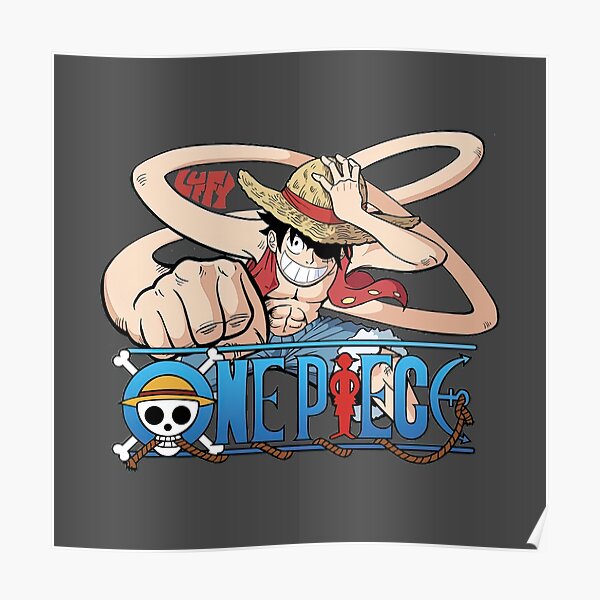 One Piece Luffy Logo Cool Poster For Sale By Setsujoku Redbubble