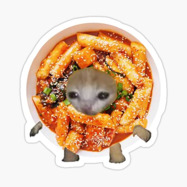"tteokbokki cat" Sticker for Sale by Skadi09 | Redbubble