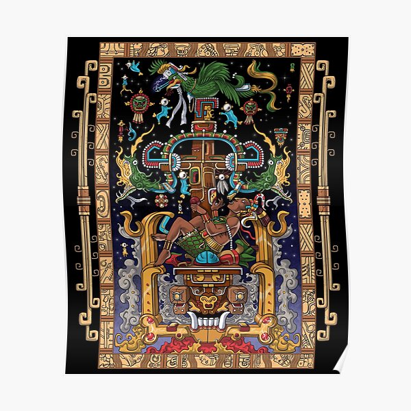 "Ancient Mayan King Pakal Sarcophagus" Poster for Sale by underheaven ...