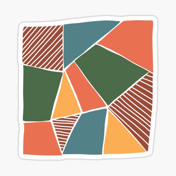 "ABSTRACT ART, GEOMETRIC ART" Sticker for Sale by angelescar | Redbubble