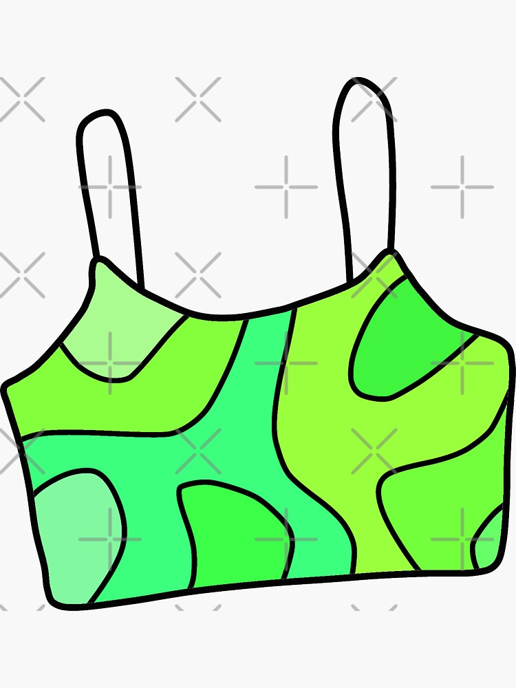 "Neon Crop Top Illustration" Sticker for Sale by RJdesigns243 | Redbubble