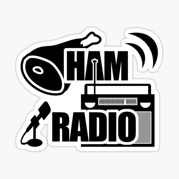 "Delicious Ham and the Radio - Ham Radio" Sticker for Sale by Tatzki ...
