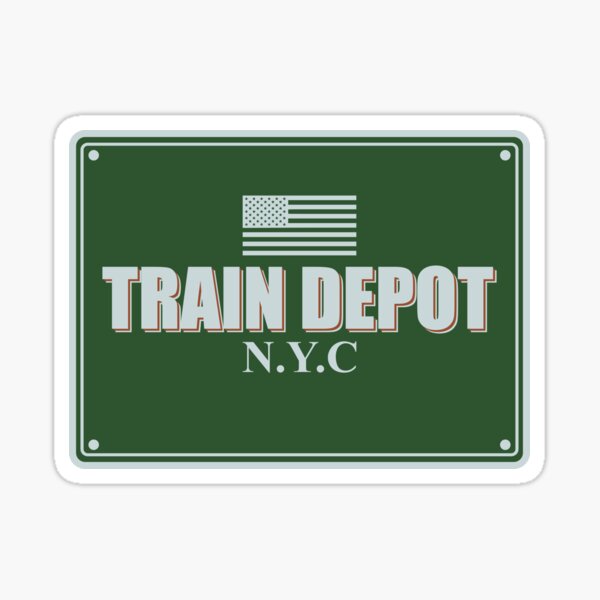 "NYC Train Depot Sign" Sticker for Sale by TheRailStation | Redbubble