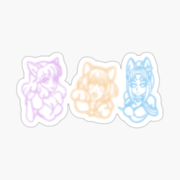 "Cat girls " Sticker for Sale by DarkkeKitten | Redbubble