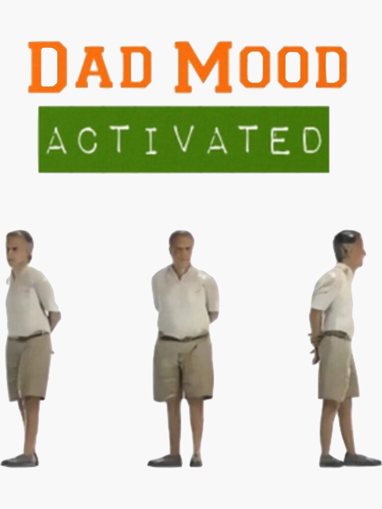 "DAD MODE ACTIVATED" Sticker for Sale by LazyDadStore | Redbubble