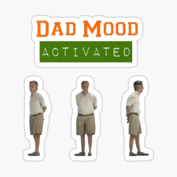 "DAD MODE ACTIVATED" Sticker for Sale by LazyDadStore | Redbubble