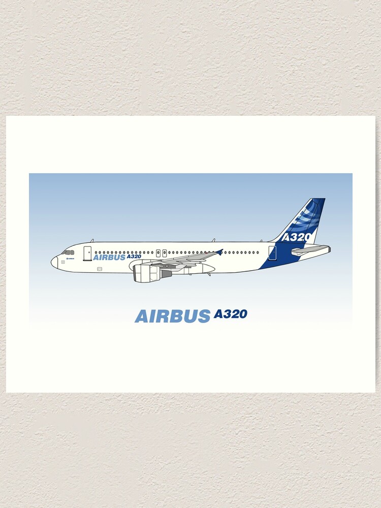 "Airbus A320 Illustration" Art Print by SteveHClark | Redbubble