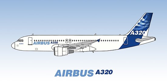 "Airbus A320 Illustration" Poster by SteveHClark | Redbubble