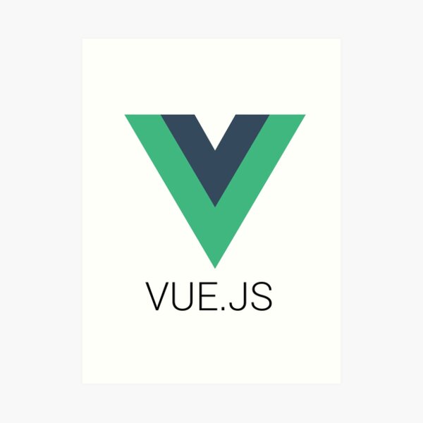 "Vue JS logo" Art Print for Sale by hipstuff | Redbubble