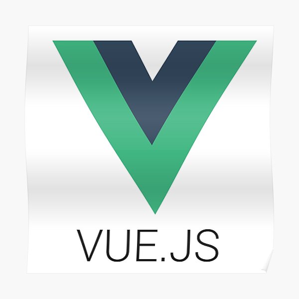 "Vue JS logo" Poster for Sale by hipstuff | Redbubble