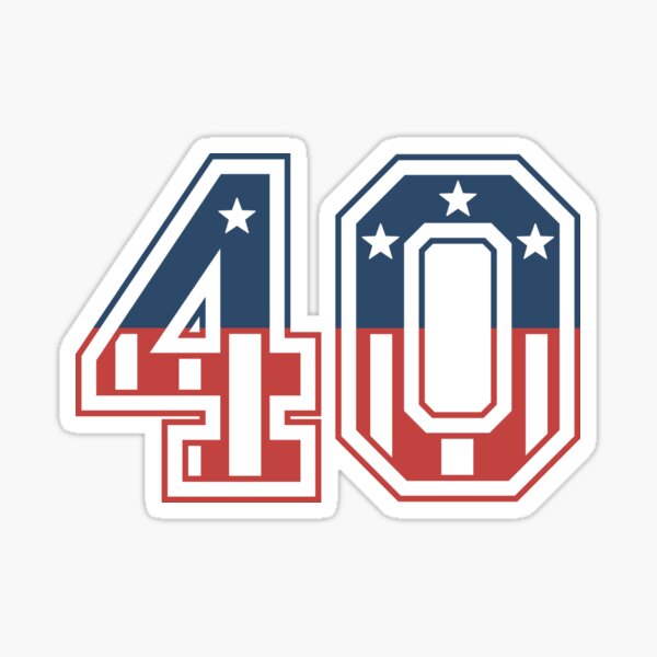 "Number 40 USA" Sticker for Sale by PaulSDesign | Redbubble