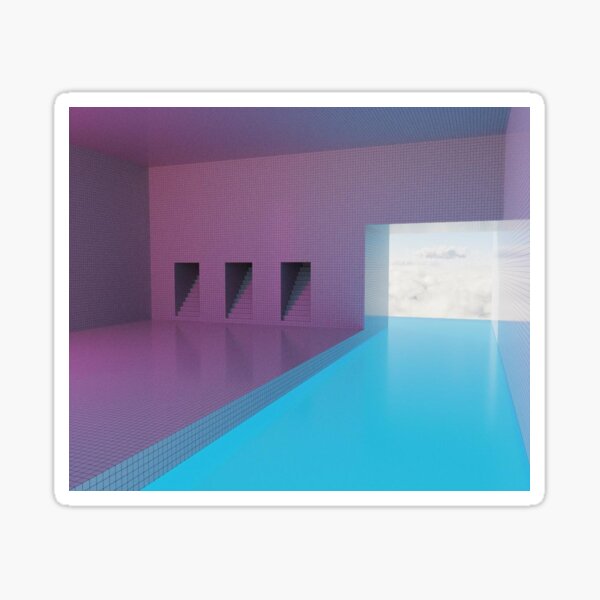 "liminal space old swimming pool" Sticker for Sale by axman91 | Redbubble