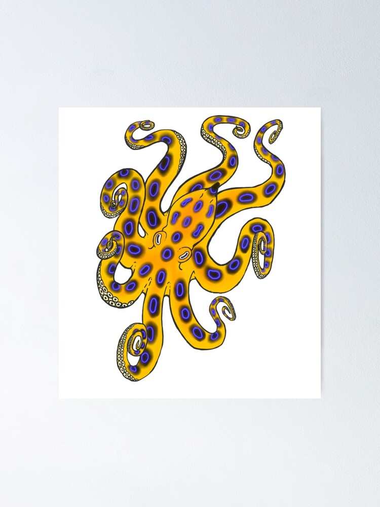 "Blue Ringed Octopus " Poster for Sale by Fudoitga | Redbubble