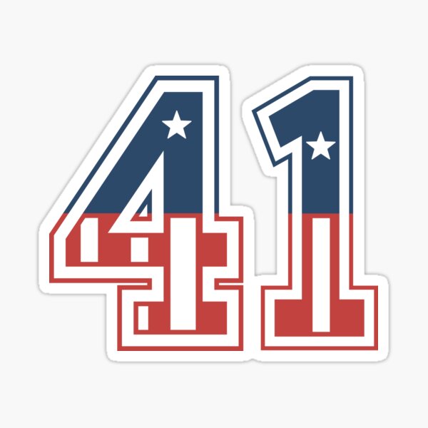 "Number 41 USA" Sticker for Sale by PaulSDesign | Redbubble