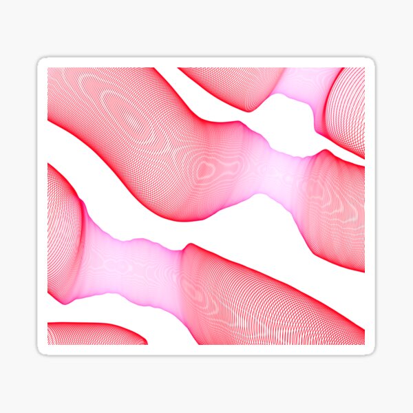 "Red Organic Hologram Tunnel Design" Sticker for Sale by kayadmu ...