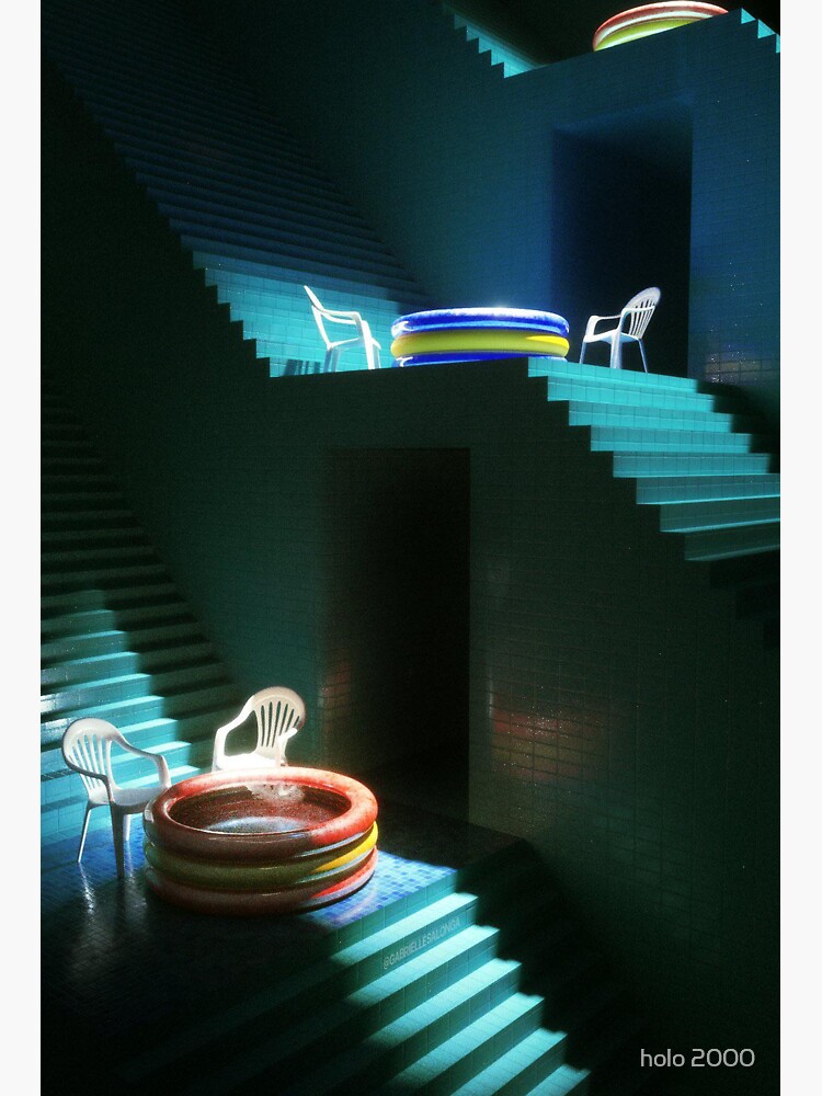 "liminal space kiddie pool with stairs" Sticker for Sale by axman91 ...