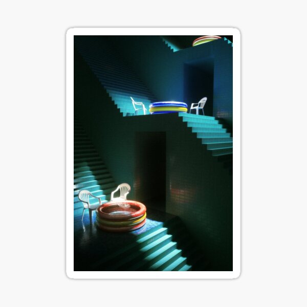 "liminal space kiddie pool with stairs" Sticker for Sale by axman91 ...