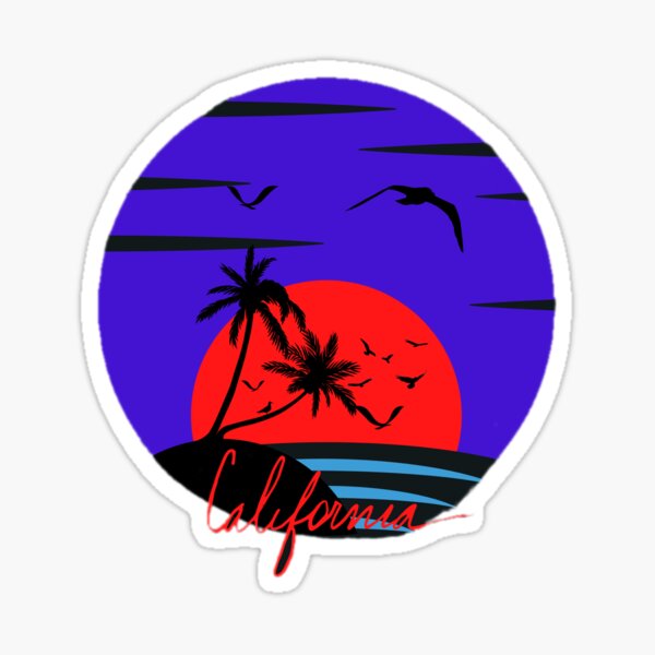 "California beach Los angeles " Sticker for Sale by mrdesigner2266 ...