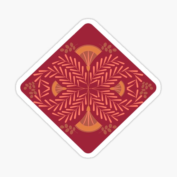 "Flower Wave Series [Ruby]" Sticker for Sale by ArtnDesignCo | Redbubble
