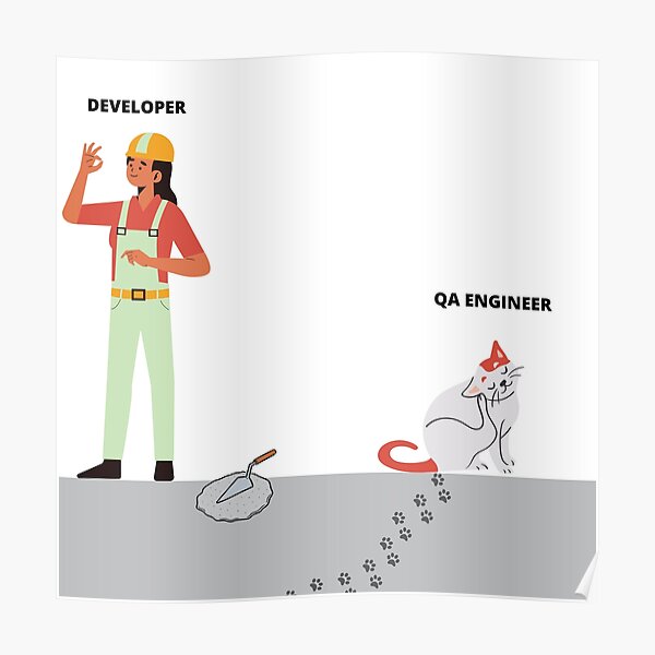 "Developer Memes Gift For Software Developer QA Engineer Meme" Poster ...