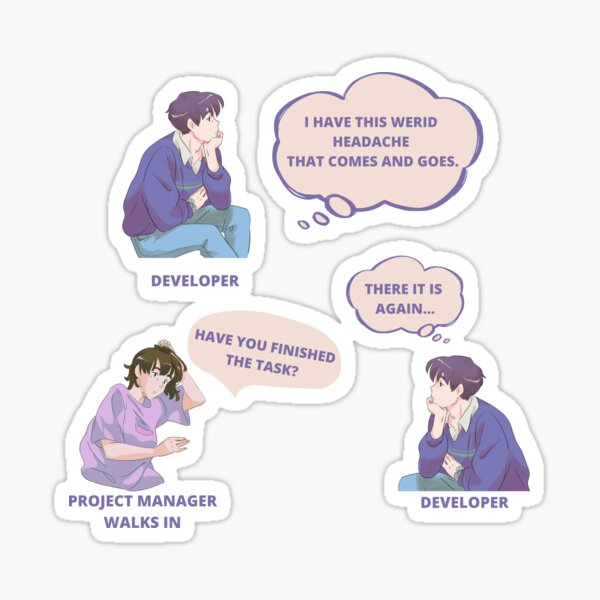 "Developer Memes Gift For Software Developer Project Manager Meme" Sticker for Sale by ohsheep ...