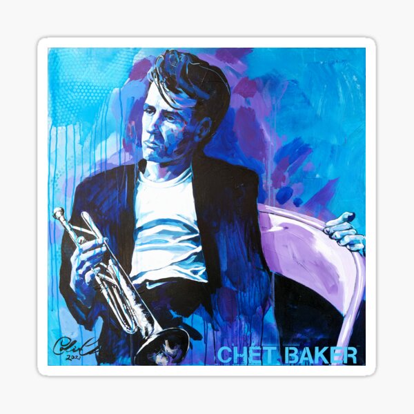 "Chet B Jazz musician trumpeter singer" Sticker for Sale by ...