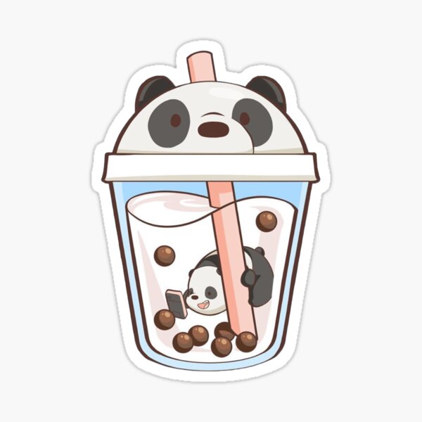 "Panda Boba - Kawaii" Sticker for Sale by WhatisArtt | Redbubble