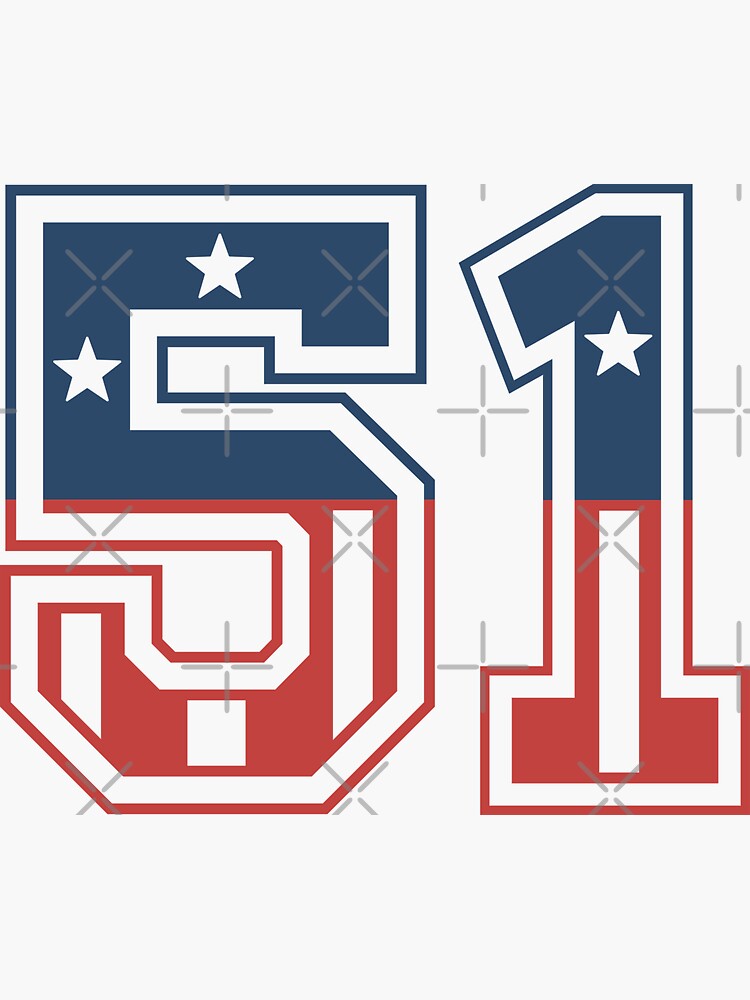 "Number 51 USA" Sticker for Sale by PaulSDesign | Redbubble