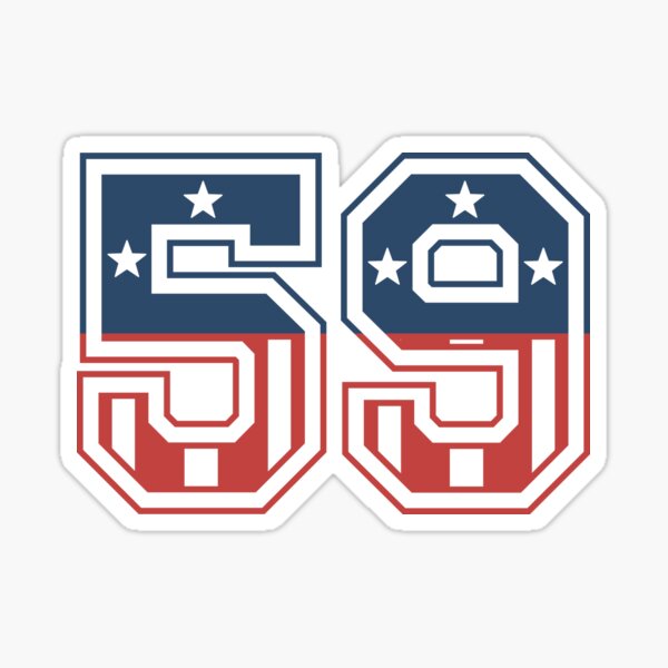 "Number 59 USA" Sticker for Sale by PaulSDesign | Redbubble