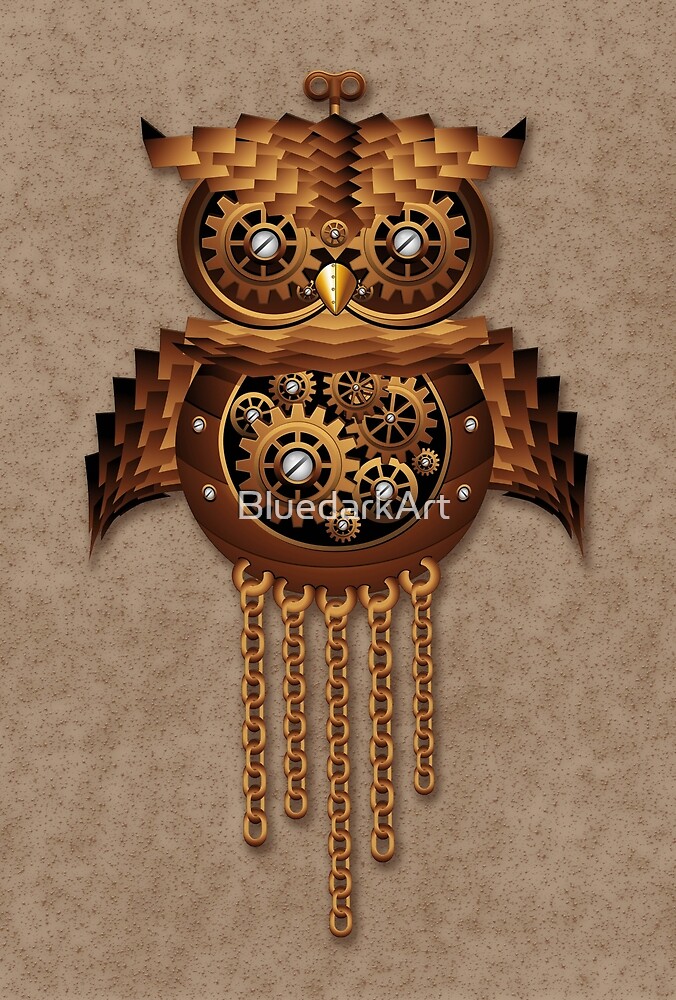 "Owl Steampunk Vintage Style" by BluedarkArt | Redbubble