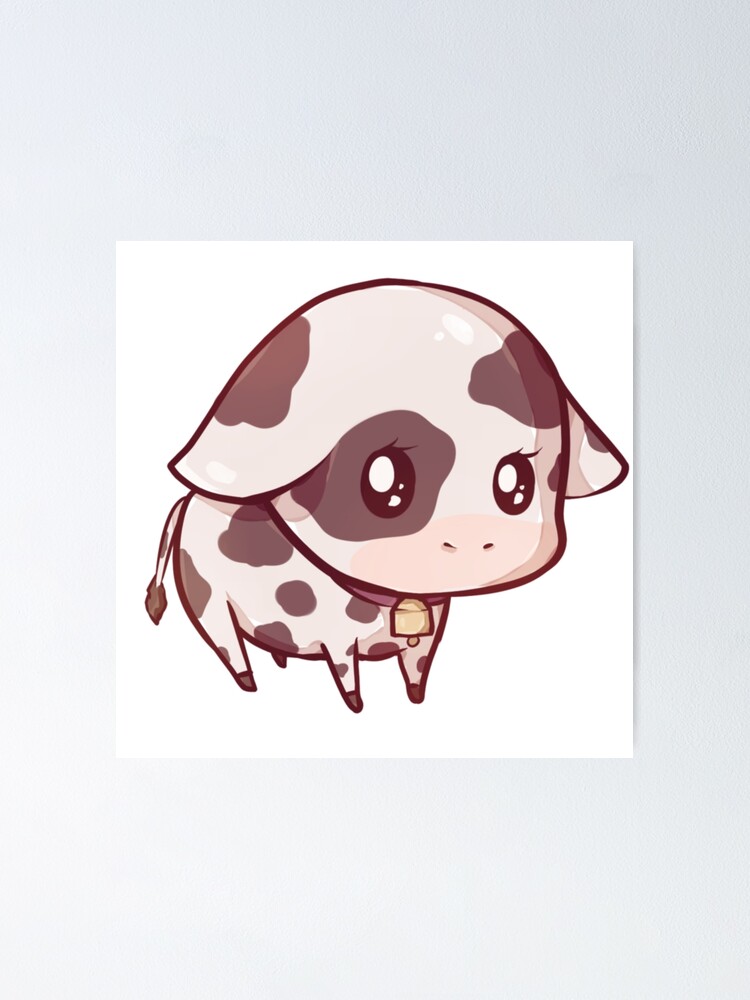 "Cute Cow - Kawaii" Poster for Sale by WhatisArtt | Redbubble